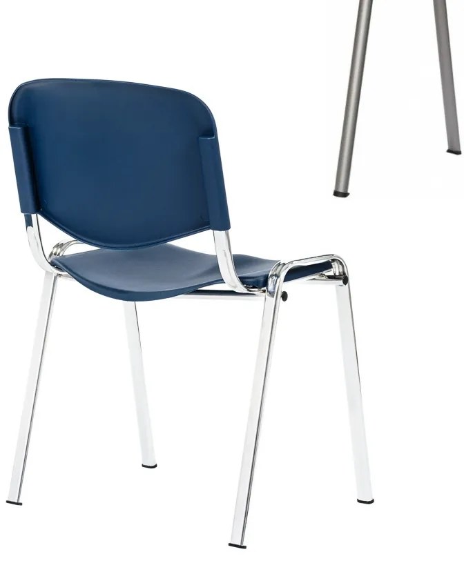 Konferenční židle TAURUS PG ISO šedý lak, plastový opěrák a sedák dle výběru