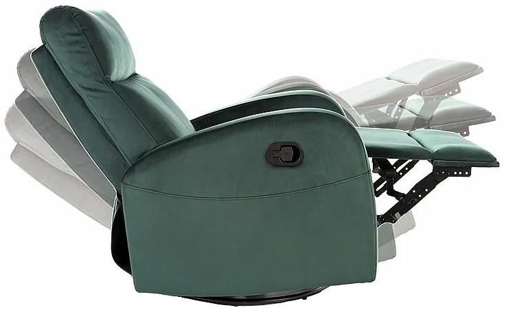 Casarredo - Komfort nábytek Relaxační polohovací křeslo OLIMP VELVET zelená