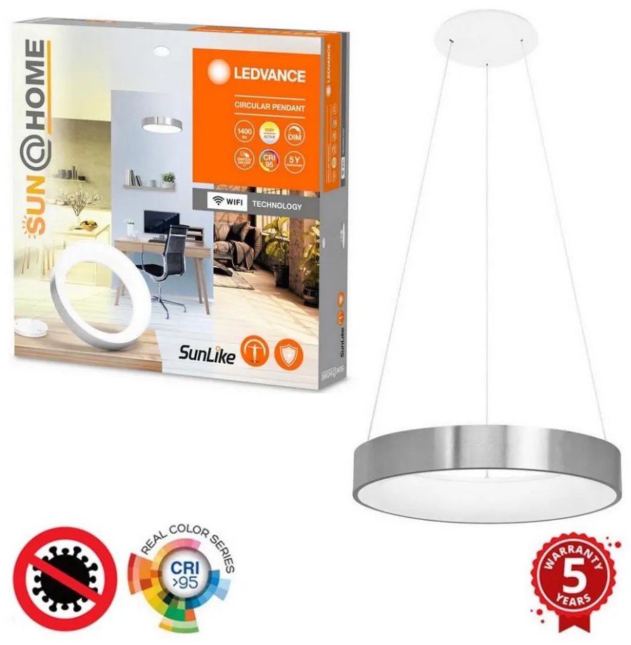 Ledvance - LED Stmívatelný lustr na lanku SUN@HOME CIRCULAR LED/18,5W/230V Wi-Fi