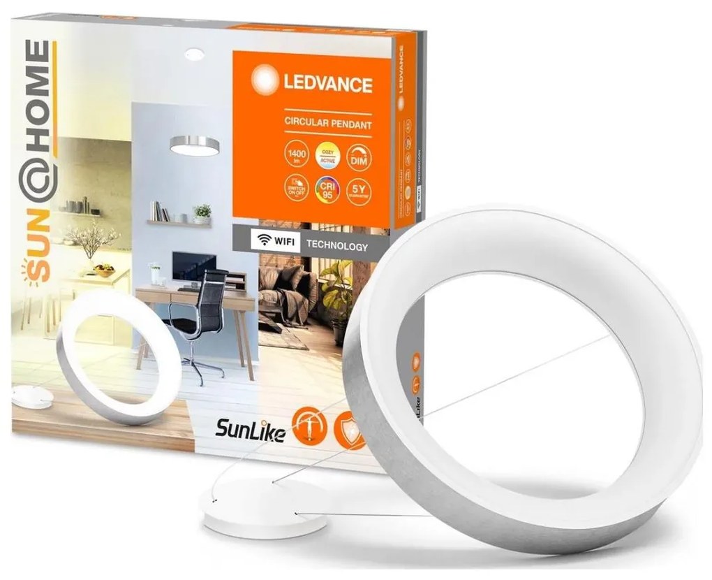 Ledvance Ledvance - LED Stmívatelný lustr na lanku SUN@HOME CIRCULAR LED/18,5W/230V Wi-Fi P225352