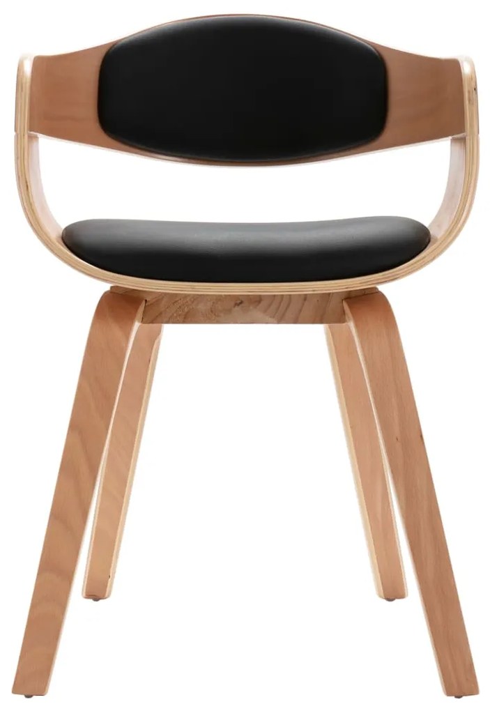 Jídelní židle 2 ks ohýbané dřevo a umělá kůže - Default Title