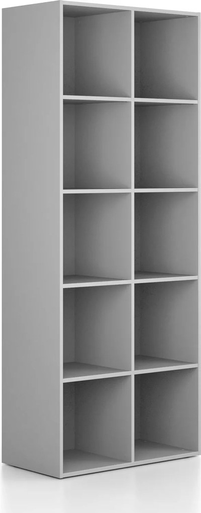 Regál FRAME, vysoký, 2 sloupce, 2162 x 872 x 450 mm, šedá