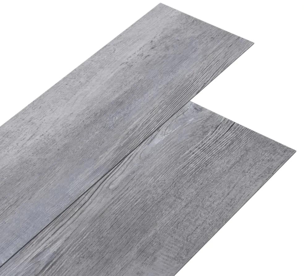Samolepicí podlahová krytina PVC 5,21 m² 2 mm matné šedé dřevo,  330197