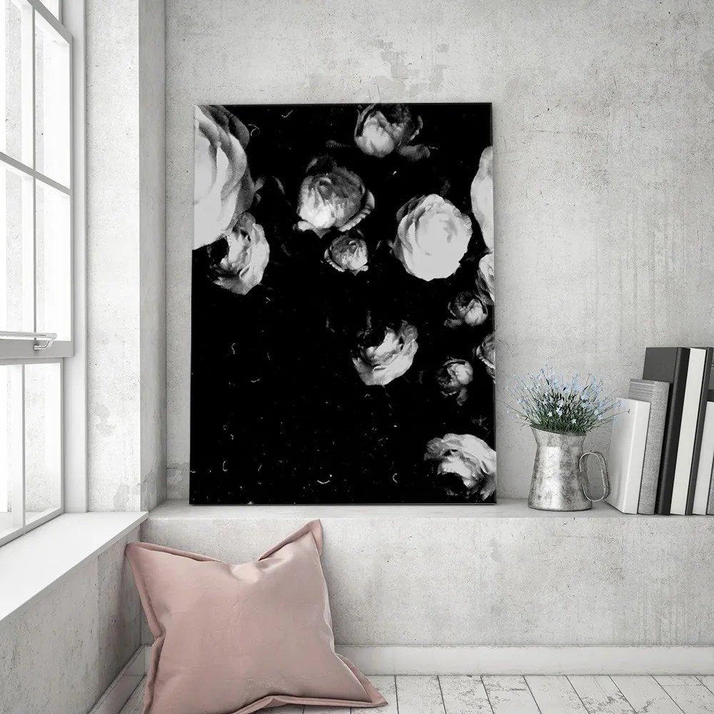Gario Obraz na plátně Černobílé pivoňky - Dmitry Belov Rozměry: 40 x 60 cm