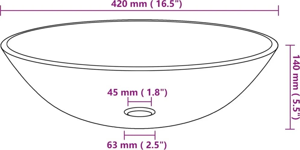 vidaXL Koupelnové umyvadlo s baterií a výpustí tvrzené sklo [3098444] Barva umyvadla: Hnědá