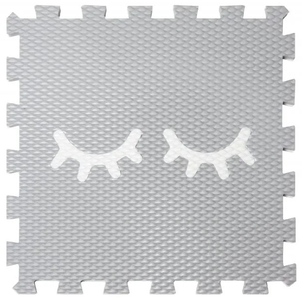 Vylen Pěnové podlahové puzzle Minideckfloor SPINKEJ  Světle šedý s bílým spinkej 340 x 340 mm