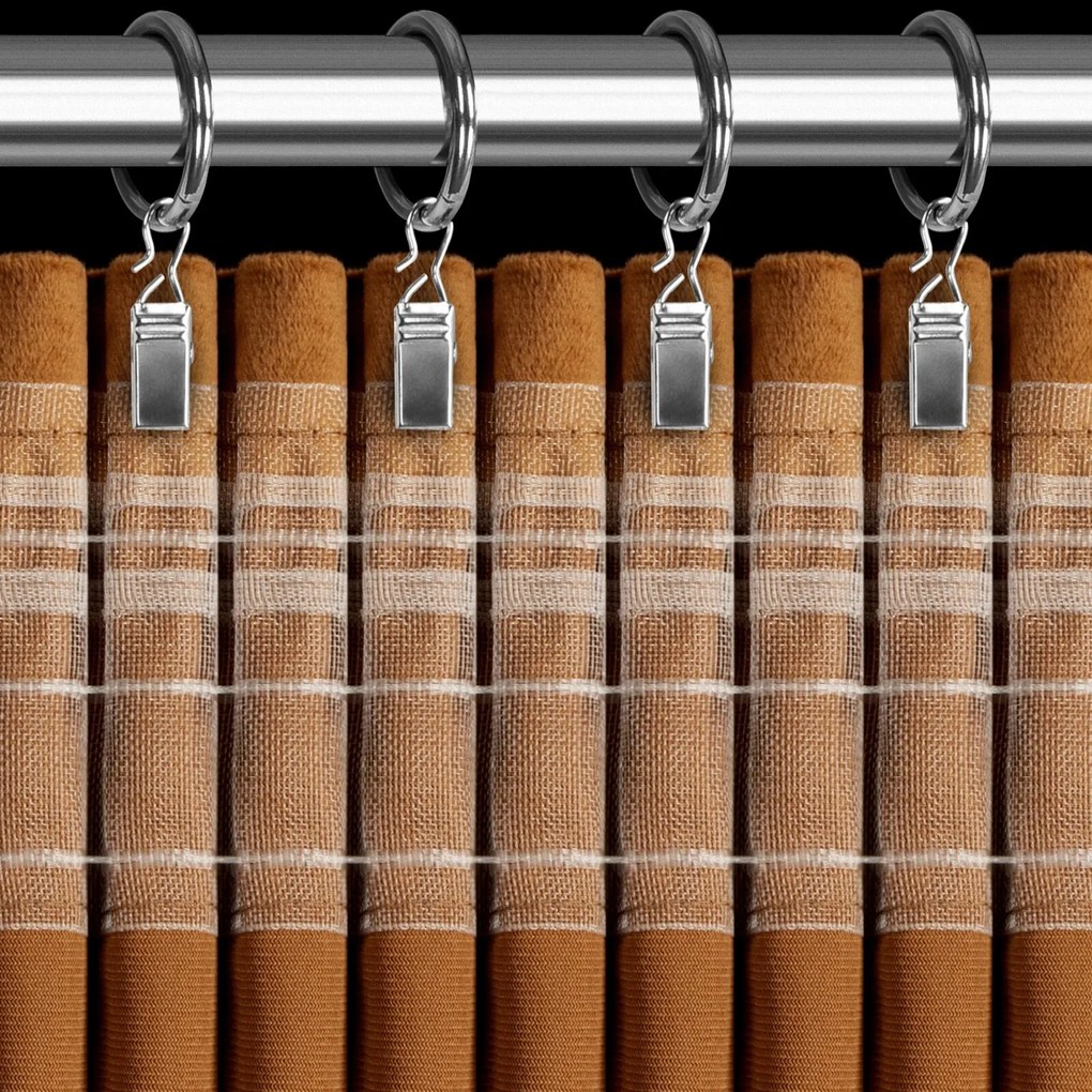 ZATEMŇOVACÍ ZÁVĚS NA PÁSCE MELANIE 140X270 CM REZAVÝ