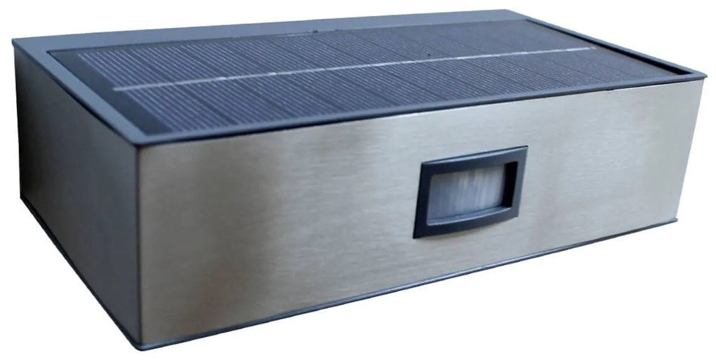Solární venkovní nástěnné LED svítidlo Brick/čidlo