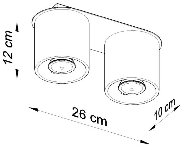 Sollux SL.0056 - Bodové svítidlo ORBIS 2 2xGU10/40W/230V bílá