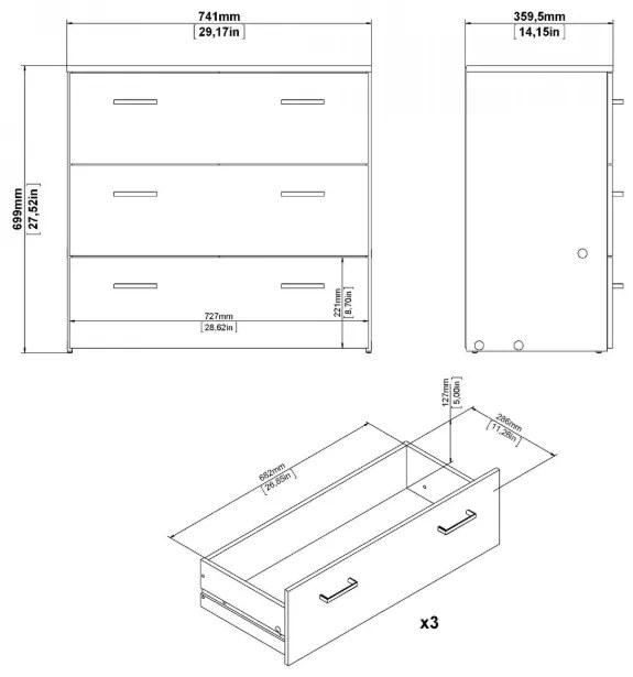Komoda Sidal I dub sonoma