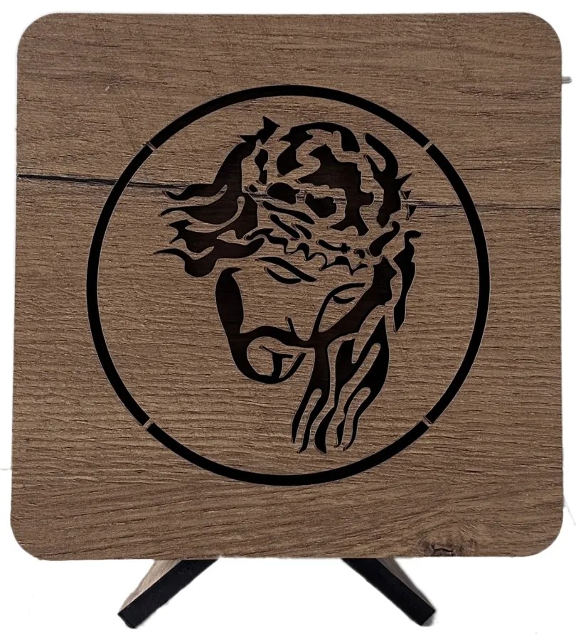 Li-Go "Ježíš s trnovou korunou" lampa 19x19cm provedení povrchu: dub světlý