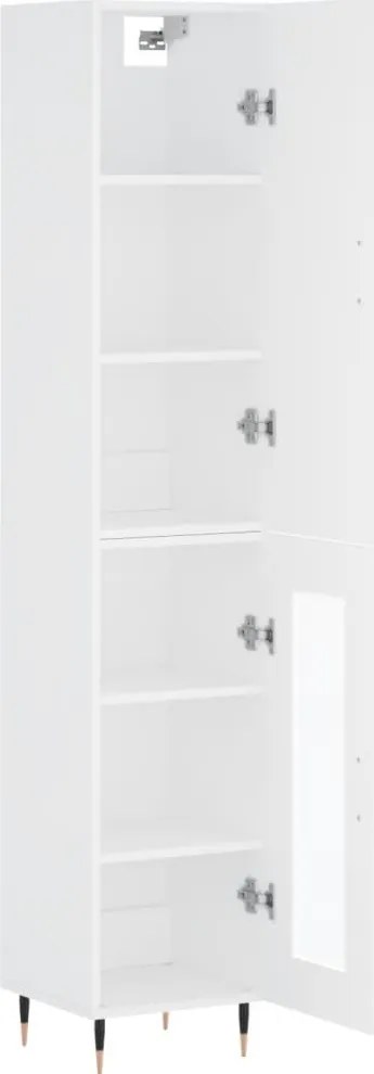 vidaXL Skříň highboard 34,5 x 34 x 180 cm kompozitní dřevo [3199025] Barva: šedá sonoma