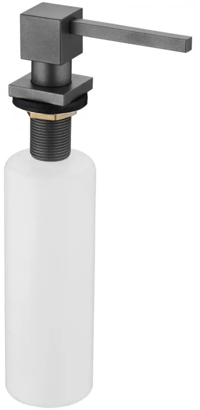Mexen příslušenství, hranatý dávkovač saponátu do kuchyňského dřezu, šedá, 6605320-61