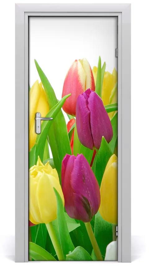 Fototapeta na dveře Květy tulipány 75x205 cm
