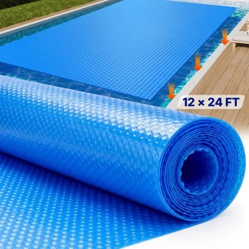 solární kryt na bazén, 7,32 × 3,66 m obdélníková solární deka na bazény