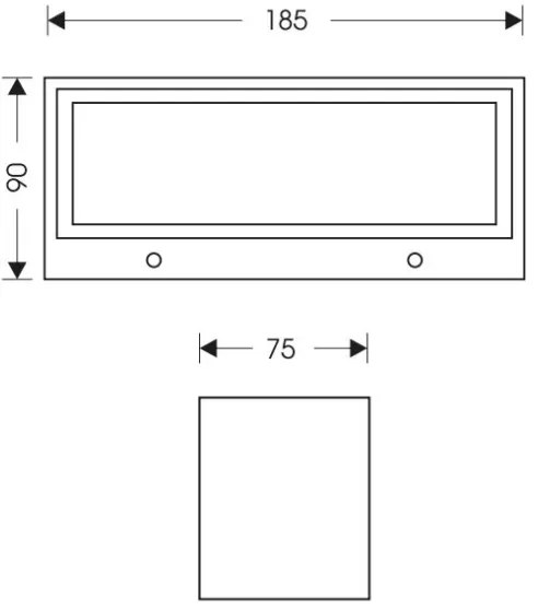 Ecolite Z1233-12W - LED Venkovní nástěnné svítidlo OSKAR LED/12W/230V 4000K IP54