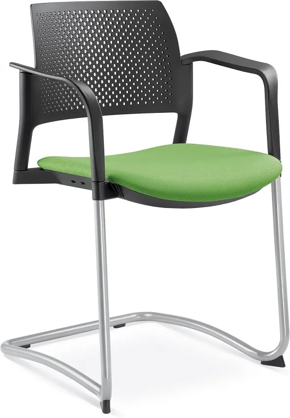 LD SEATING Konferenční židle DREAM+ 101-BL/B-N2, kostra šedá, černé područky