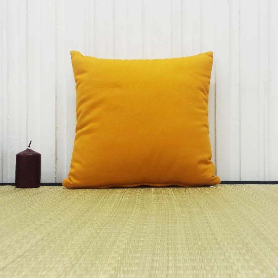 Nejfuton Dekorační polštáře Bavlněný polštář (030x030 cm) Polštářek barvy HC03.luxusní světle hnědá