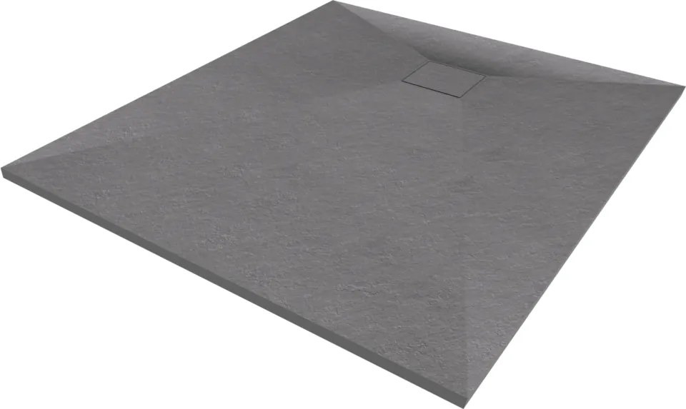 Gamma Erga Oldaf, SMC obdélníková sprchová vanička 100 x 80 cm, šedá matná, ERG-GMA-OL-80100G