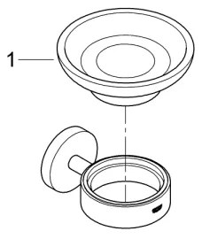 GROHE 41193DC0 - Miska na mýdlo s držákem START nerez
