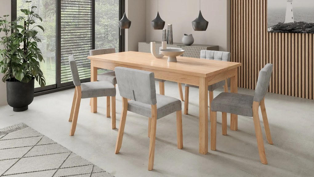 ADRK Furniture Sada stůl s židlemi RODOS 80 SE-ROD-80-CG