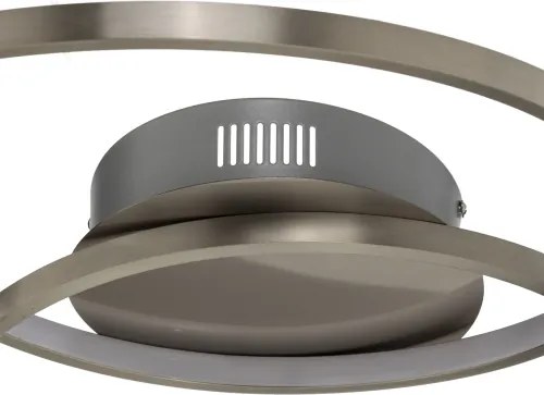LED stropní svítidlo Lindby Joline průměr 60cm niklová barva 36W 3000K stmívatelné 9639127