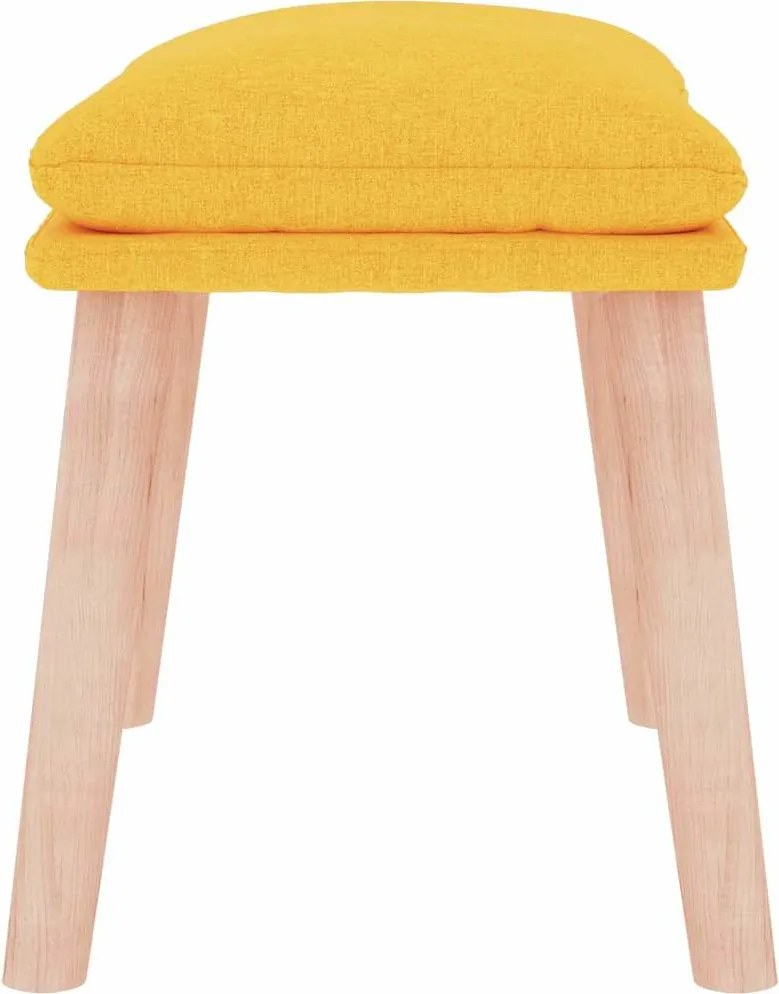 Podnožka hořčicově žlutá 45 x 29,5 x 35 cm textil 341431