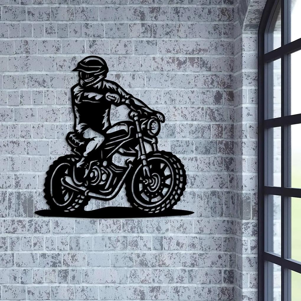 DUBLEZ | Dřevěný obraz na stěnu - Motorka