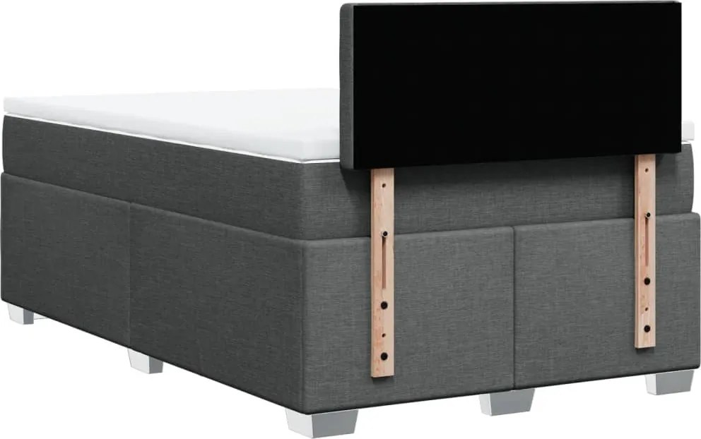 Box spring postel s matrací tmavě šedá 120x200 cm textil 3285870