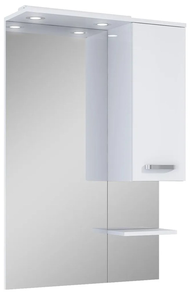 Ava Zrcadlová skříňka s LED osvětlením 70, 104 × 70 × 23,5 cm, bílá