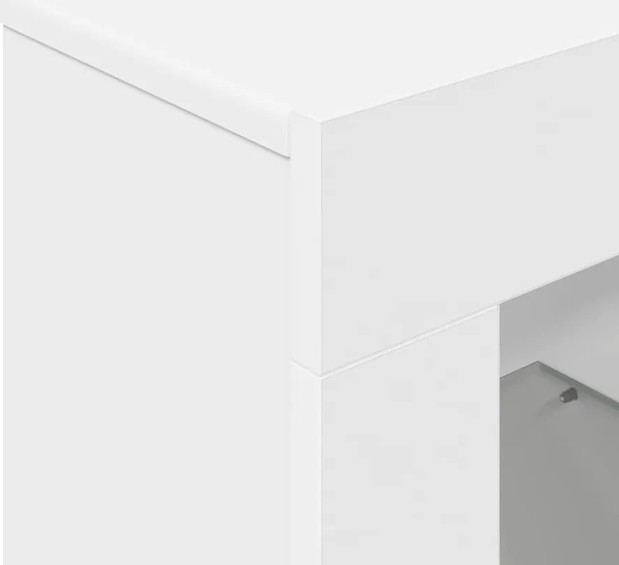 vidaXL Rohový LED TV stojan 100x40x68cm Bílá Kompozitní dřevo [889785]