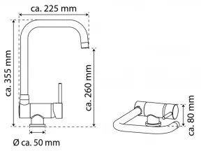 Eisl NI182-0335T - Dřezová baterie FLEXO lesklý chrom