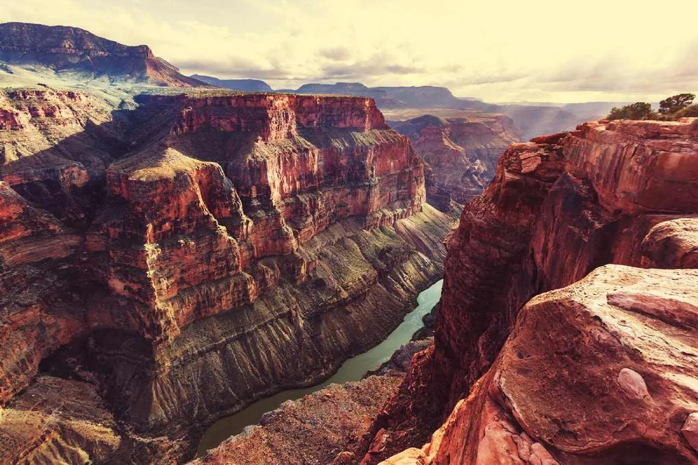 DIMEX | Samolepicí vliesová fototapeta na zeď Krajina Grand Canyonu MA-5-1647 | 375 x 250 cm | oranžová, hnědá