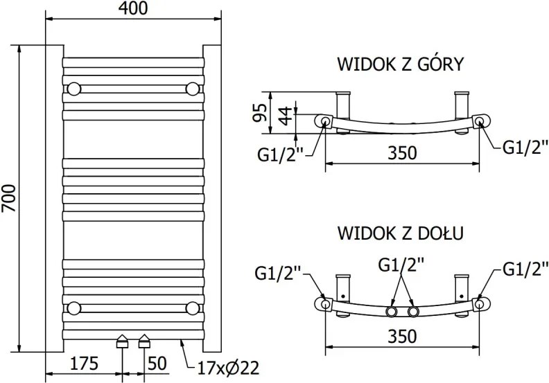 Mexen Ares elektrický radiátor 700 x 400 mm, 300 W, černý - W102-0700-400-2300-70