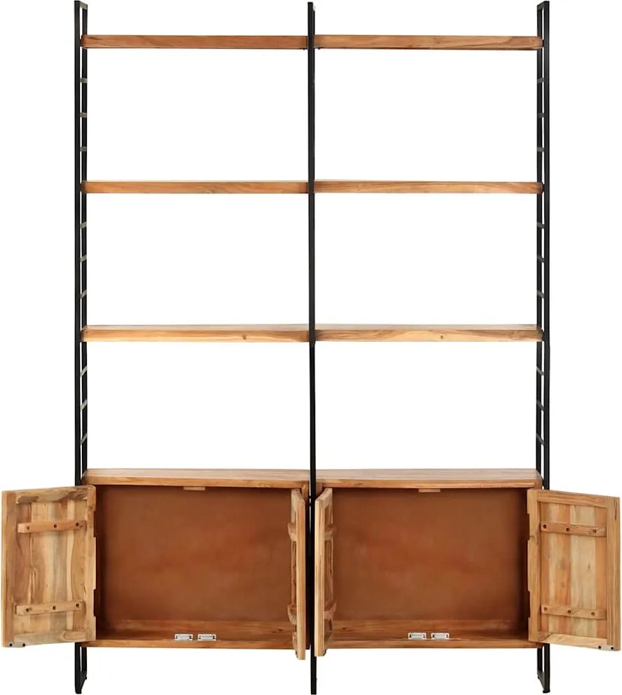 4patrová knihovna 124 x 30 x 180 cm masivní akáciové dřevo 284416