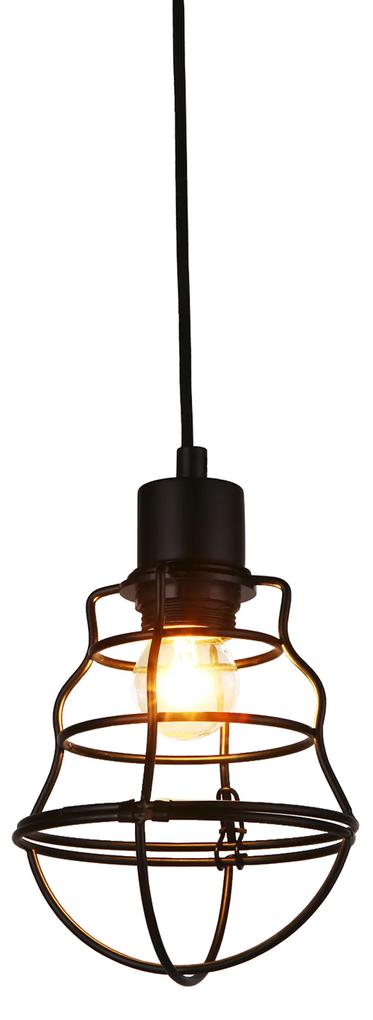 [lux.pro]® Dekoratívní designové závěsné svítidlo / stropní svítidlo - černé (1 x E27) HT168057