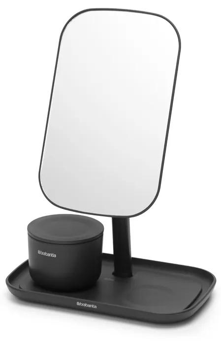 Brabantia RENEW Kosmetické zrcadlo s úložným prostorem - tmavě šedá