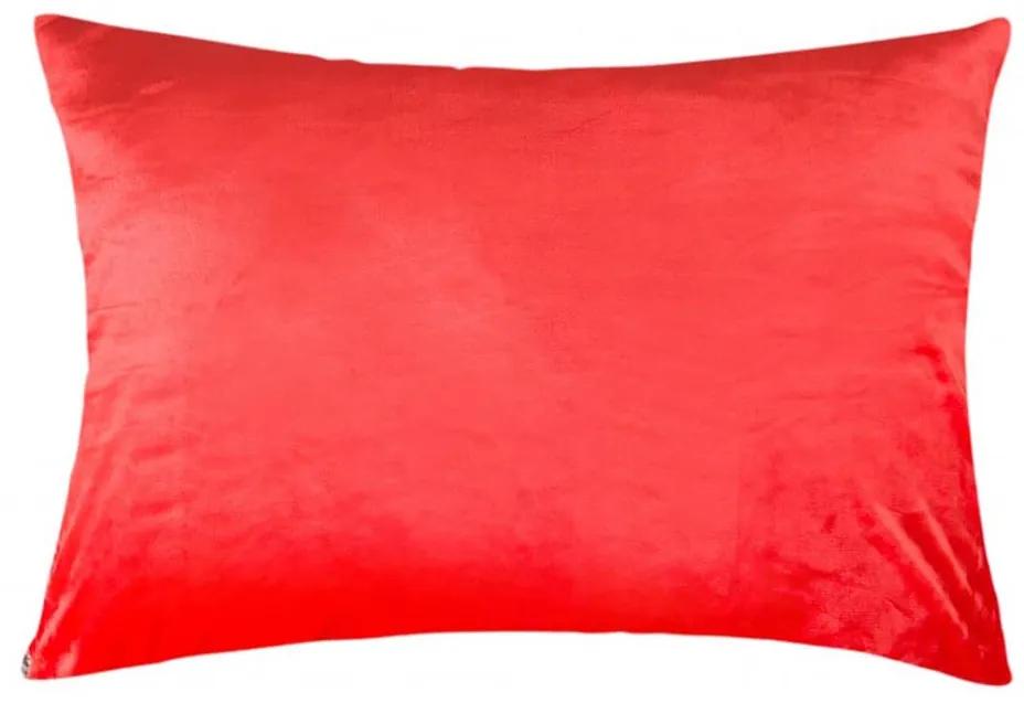 XPOSE® Mikroplyšový povlak na polštář - červený 70x90 cm