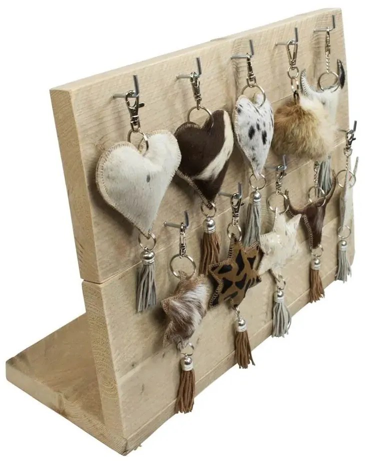 Dřevěný display na přívěsky na klíče - 55*40*19cm