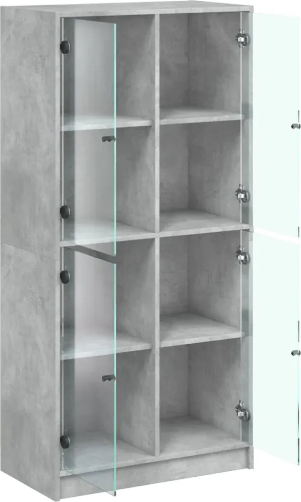 Highboard s dvířky betonově šedý 68x37x142 cm kompozitní dřevo 3295860