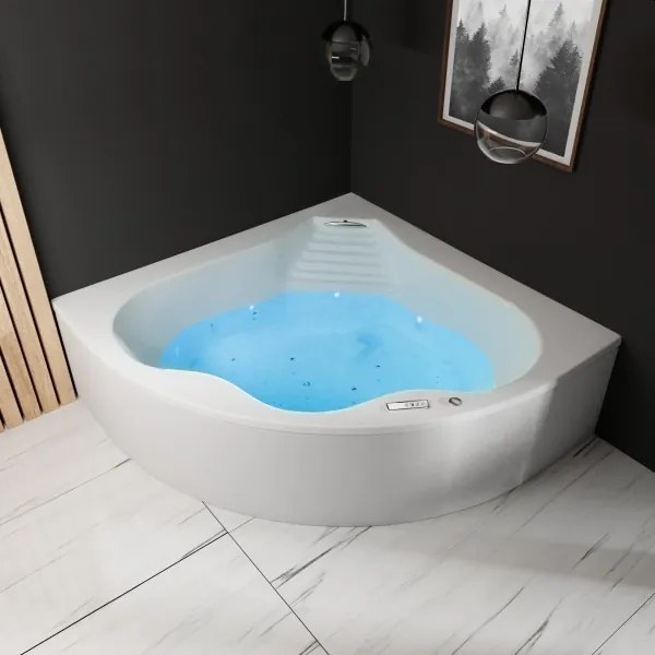 Essente PureFull AVIRA EFEKTIV 140×140 cm  rohová hydromasážní vana 140 × 140 cm