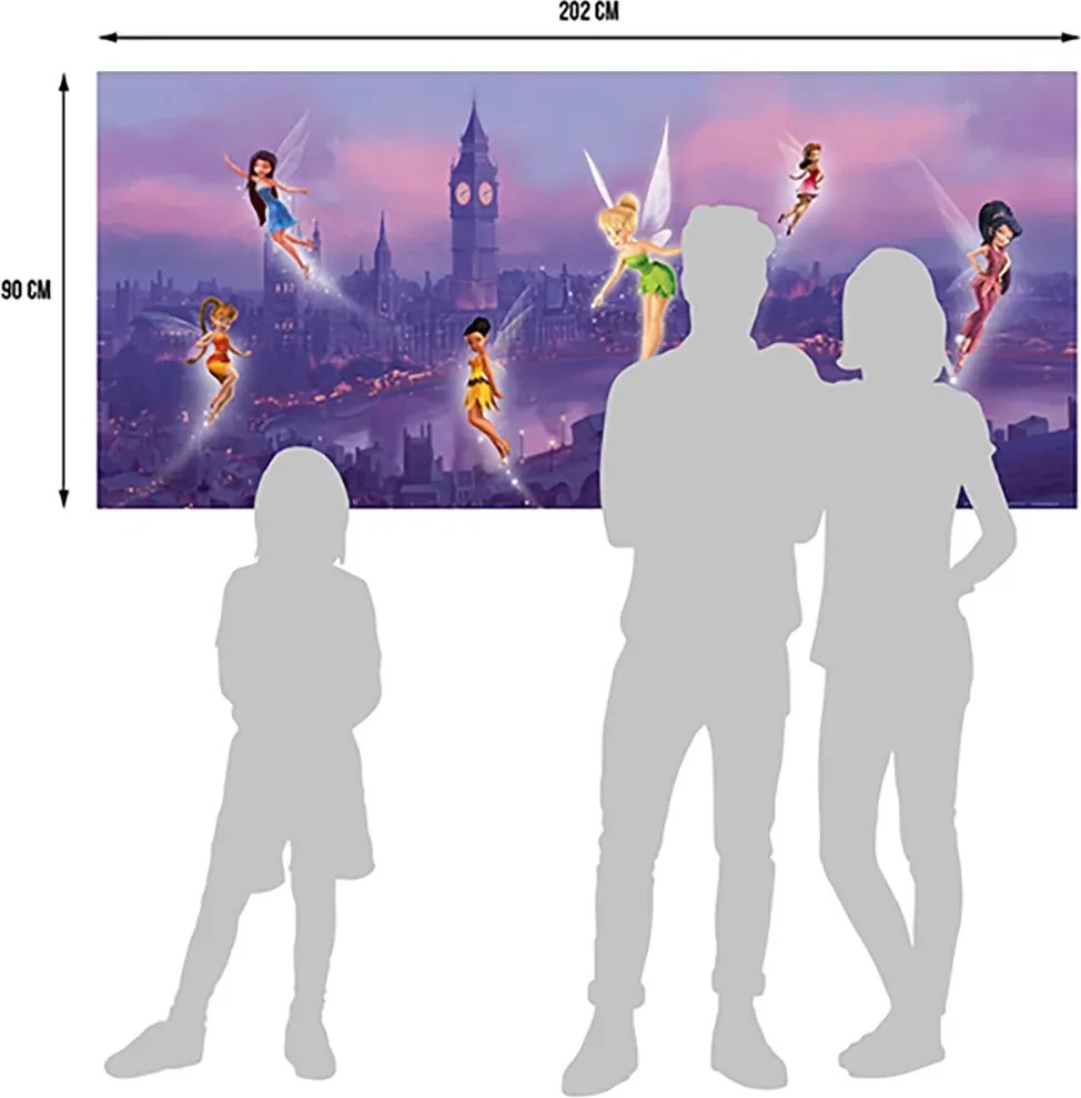 Dětská vliesová fototapeta na zed' Víly v noci, Disney | 202 x 90 cm | DFTDNH 5306