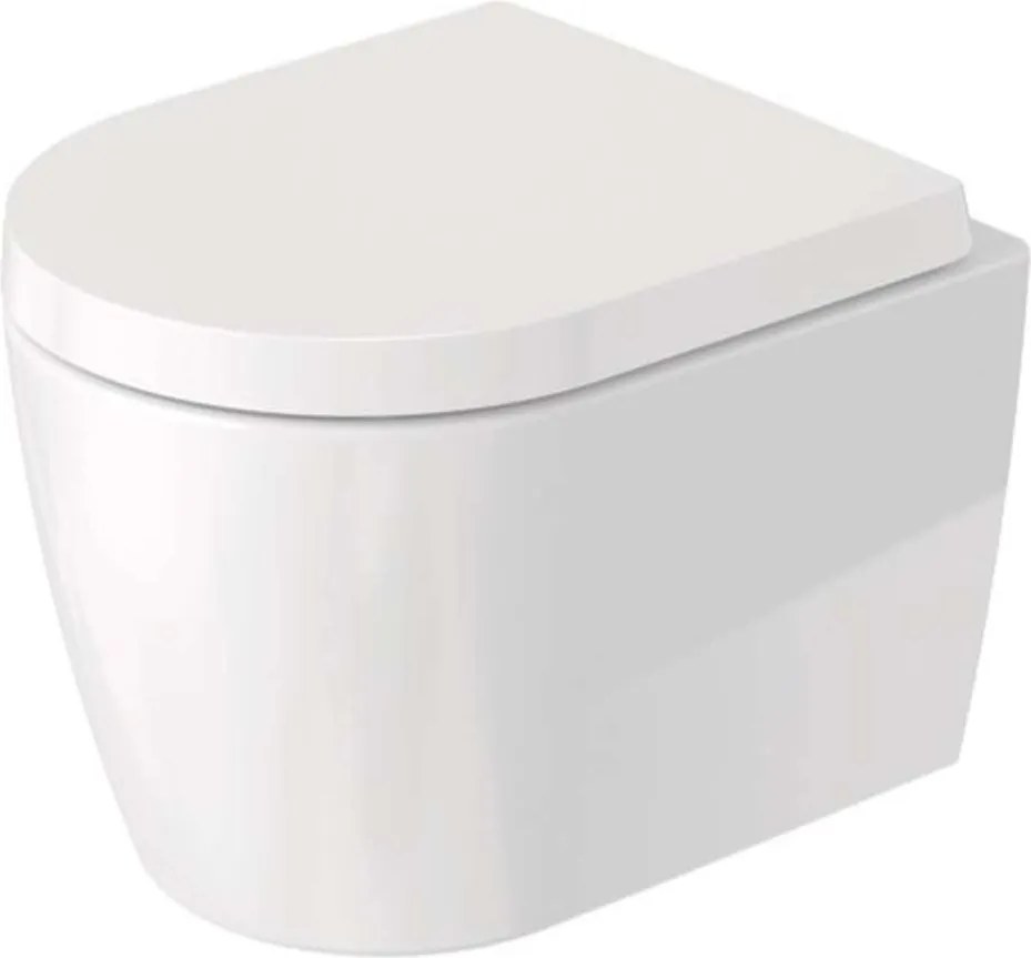 Duravit ME by Starck - Závěsné WC se sedátkem SoftClose, Rimless, DuraShield, bílá 453009AAA1
