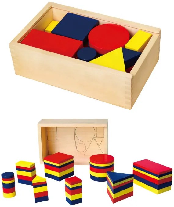 Dřevěná logická skládačka Viga 56164 Geometrické tvary