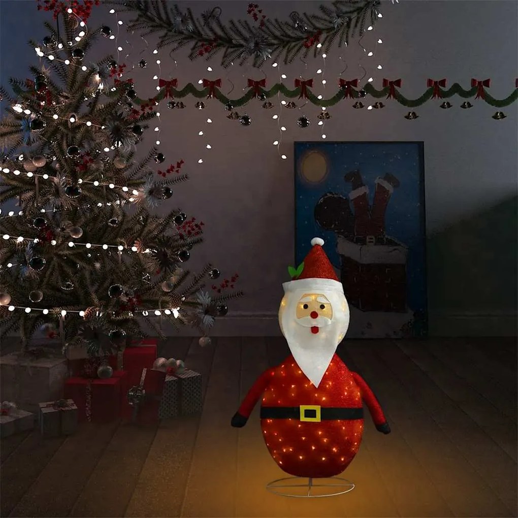 Dekorativní Vánoční Santa Claus S Led Luxusní Tkanina - 60 cm