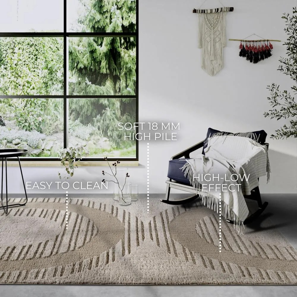 Béžový koberec 120x170 cm Bartoux Beige – Elle Decoration