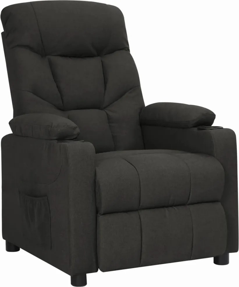 Polohovací křeslo černé textil 339084