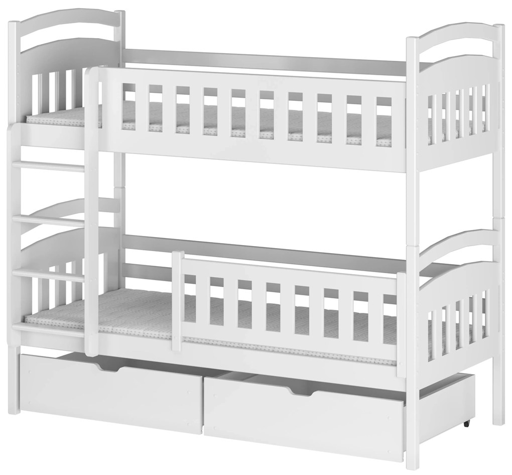 Legno Dětská patrová postel Irma bílá Rozměr (cm): 80x200