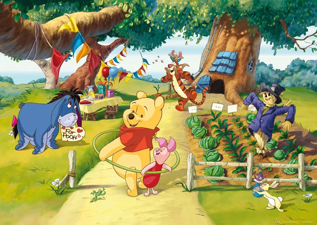 Dětská vliesová fototapeta na zed' Medvídek Pú a Přátelé, Disney | 155 x 110 cm | DFTDNM 5216