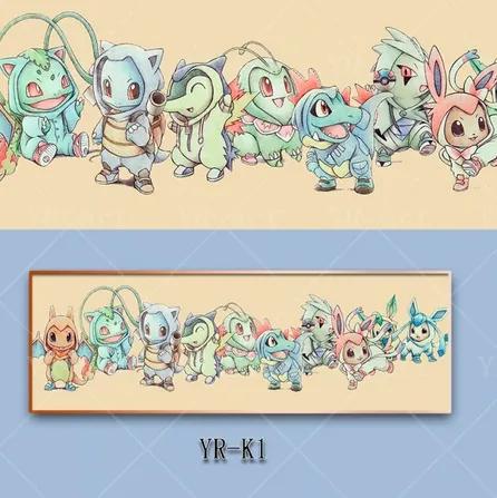 Obrázek na plátně Pokémon, více motivů Motiv: YR-K1, Rozměry (cm): 40x120 cm